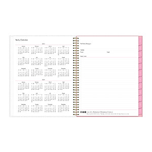 Blue Sky 2023 Weekly and Monthly Planner, January - December, 8.5" x 11", Frosted Cover, Wirebound, Mimi Pink (137264-23)