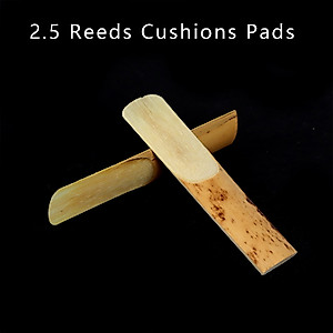 31 Pieces Alto Saxophone Mouthpiece Kit Includes Saxophone Mouthpiece with Metal Ligature,Saxophone 2.5 Reeds Cushions and Plastic Cap