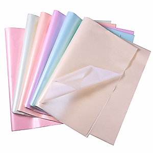 KINBOM 30 Sheets 19.7x13.8 Inch Tissue Papers, 6 Metallic Color Tissue Paper Pearlescent Shimmer Paper Wrapping Tissue Paper Bulk for Holiday Birthday Party Decoration Wedding