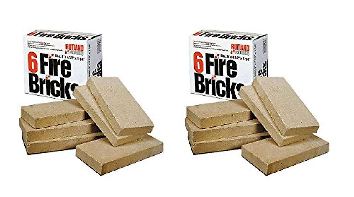 Rutland Fire Brick (2 Pack) - Durable Ceramic for Heat