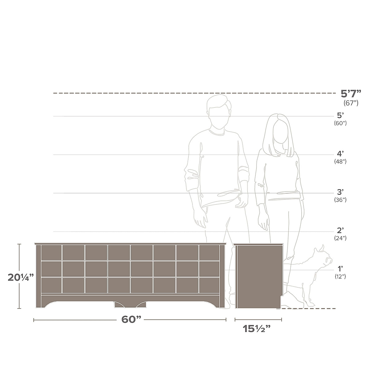 Prepac 24 Pair Shoe Storage Cubby Bench, Black