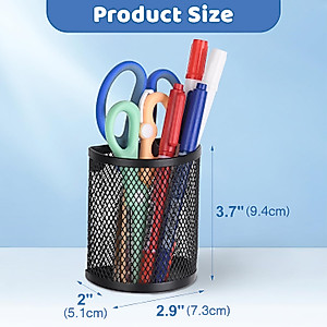 LUCYCAZ Magnetic Pencil Holder - Locker Accessories, 2 Pack Magnetic Pen Holder for Refrigerator for Home School and Office, Black