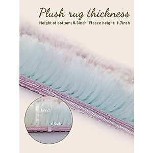 Medeunk 8x10 Area Rugs Rainbow Super Soft Fluffy Upgrade Sponge Non-Slip No Shedding for Living Room Bedroom Girls/Boys Room Dorm Playroom