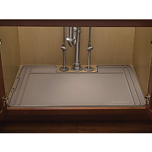 Weathertech SinkMat Waterproof Under The Sink Cabinet Protection Mat, 34 1/4 by 22 3/4 Inches, Tan