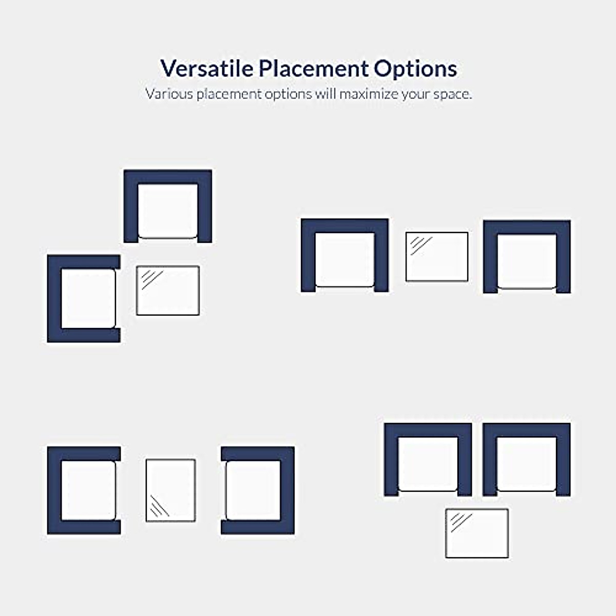 BELLEZE 3 Piece Patio Set, Patio Furniture Set with Tempered Coffee Table and Wicker Chairs, Balcony Furniture Outdoor Patio Set with Removable Cushions for Garden Balcony Backyard Poolside - Brown