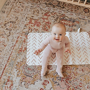 Sunshine and Poppy Vegan Leather Baby Changing Mat - Diaper Changing Mat, Wipeable Changing Pad, Travel Friendly, Portable, Foldable Changing Pad for Babies or Toddlers