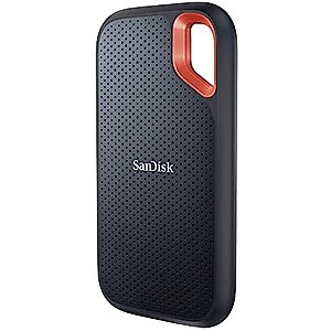 SanDisk 2TB Extreme Portable SSD - Up to 1050MB/s, USB-C, USB 3.2 Gen 2, IP65 Water and Dust Resistance, Updated Firmware - External Solid State Drive - SDSSDE61-2T00-G25
