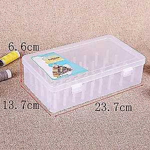 Amagogo 3 Pack 42 Slots Large Capacity Sewing Thread Holders for Spools of Thread, Empty Thread Storage Box, Sewing Yarn Spools Containers Storage Case