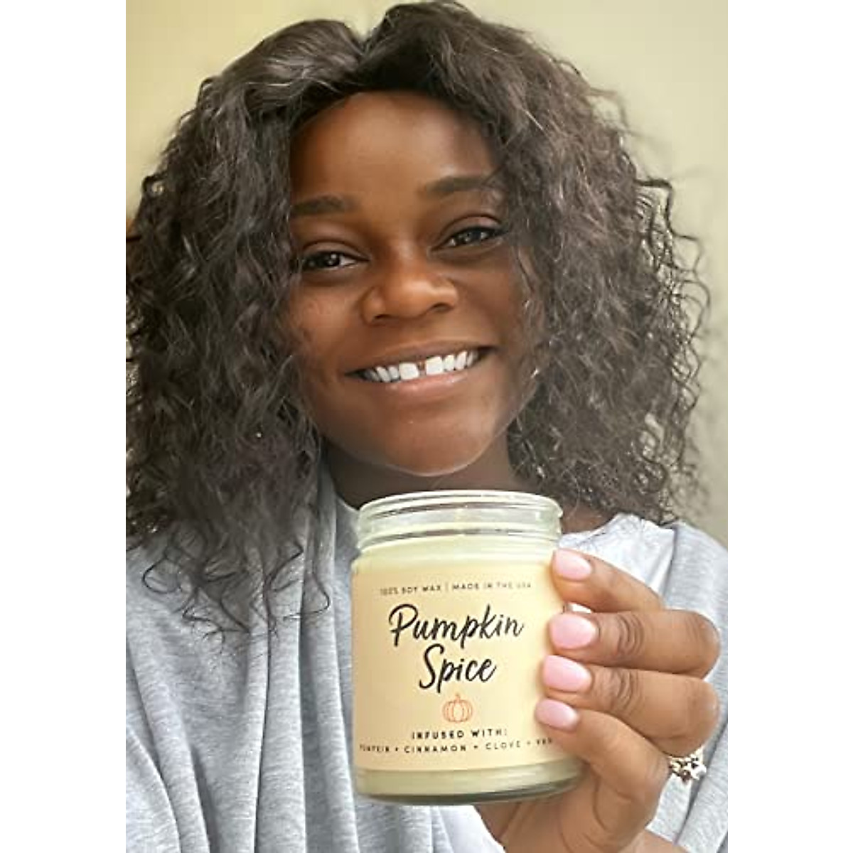 Fall Candles, Pumpkin Spice Candles for Home, Autumn Candle, Pumpkin Candle, Fall Scented Candles for Home, Fall Home Decor, Fall Bathroom Decor, Autumn Decor, Hello Pumpkin, Hello Fall - 9oz