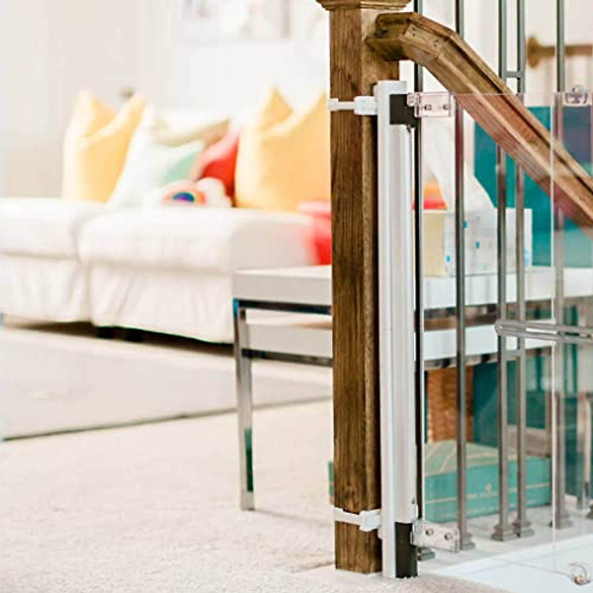 Qdos Universal Stair Mounting Adapter for All Baby Gates | White | Universal Solution for Gate Installation on Banisters and Spindles - No Screws in Banister - Works with All Gates - Easy Installation