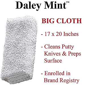 Flex Seal White Flex Paste, 3lb - Crack Repair Bundle with Putty Knife Set + Daley Mint Cleaning Towel | Quickly Fills Gaps, Holes, Leaks