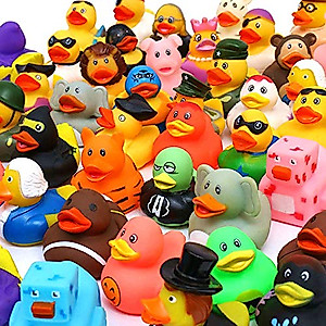 Fight Together 50 Pack Rubber Duck for Jeep Bath Toy Assortment - Bulk Floater Duck for Kids - Baby Showers Accessories - 50 Varieties, Upgrade