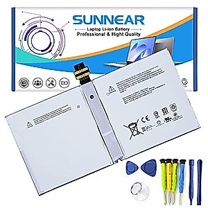 SUNNEAR DYNR01 38.2Wh Tablet Battery Replacement for Microsoft Surface Pro 4 1724 12.3'' Series Tablet Computer G3HTA027H 5087mAh 7.5V