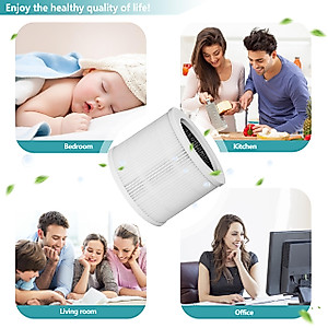 Lhari 2 Pack A1 Replacement Filter Compatible with VEWIRO Air Purifier HQSC-50, HQKJ-80, AMEIFU AP01W, KOIOS HQKJ-50 and Tailulu PUR0003 Air Purifier, 3-in-1 H13 True HEPA Filter