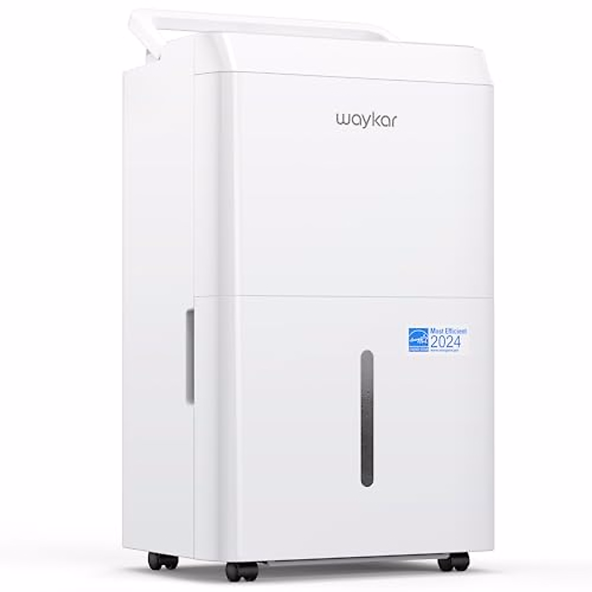 Waykar 80 Pint Energy Star Dehumidifier for Home, Basement, Large Rooms up to 5,000 Sq. Ft. - Auto Defrost, Ultra Quiet(40 dB), Auto Comfort Mode, with Drain Hose & Water Tank