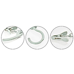 Home-X Folding Hangers with Clips, Space-Saving Hangers for Clothes, Compact Closet Organizer Accessories, Travel Clothes Hangers, Set of 2, 8" L x 4" W x ½” H, Gray