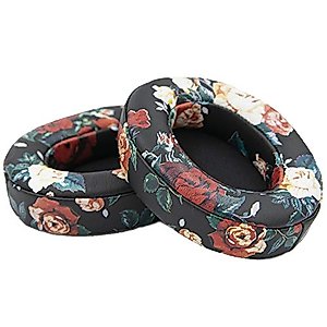 MMOBIEL Ear Pads Cushions Compatible with Beats by Dr. Dre Studio 2.0 Wired/Wireless B0500/B0501 & Beats Studio 3.0 () (Black Flower)