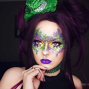 Mysense Gold Body Glitter Gel,Mardi Gras Face Glitter Makeup,Music Festival Rave Accessories,Chunky Mermaid Glitter Sequins for Face Eye Hair Decorations,Sparkling Glitter Face Paint for Women,30g