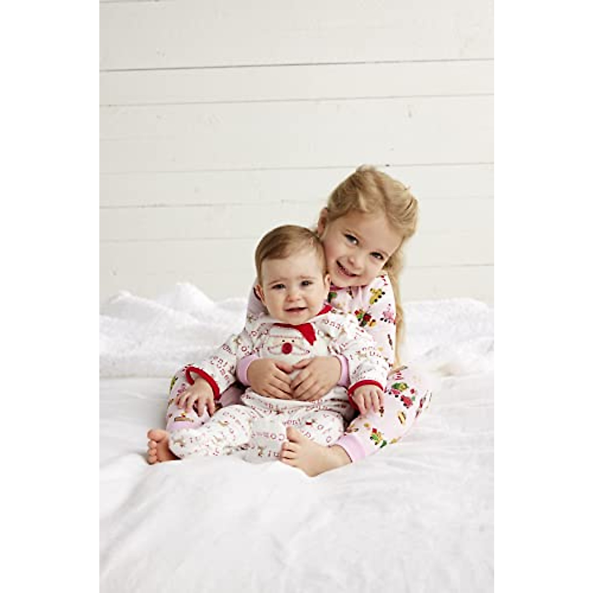 Mud Pie Baby Girl's Reindeer and Santa Sleeper, 0-3 Months