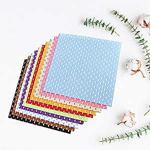 Craft Sheet DIY Non-Woven Fabric, 10Pcs Non-Woven Fabric, Coin Bag Sewing for Making Costumes Christmas Crafts(15 * 15cm 10 Colors/Bag)