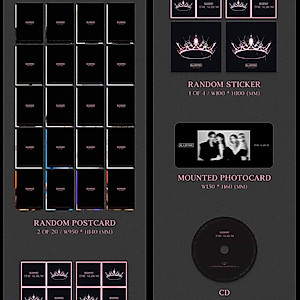 Blackpink 1st Full Album The Album Set (Version 1,2,3,4) (Incl. Blackpink Mobile Grip Holder, Blackpink Transparent Photocard Set)