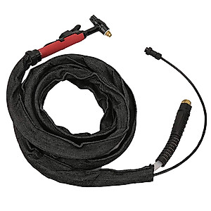 Tig Welding Torch, 4M Welder Torch Air Cooled Welder Gun with M16*1.5mm Connector, 2 Shield Cups 2 Electrodes