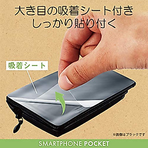 Elecom P-BPCCNV Smartphone Card Case, Back (Holds 1 Card), Coin Storage, Navy