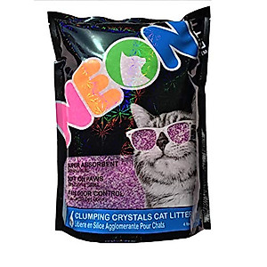 NEON Clumping Silica Gel Crystal Cat Litter, Purple