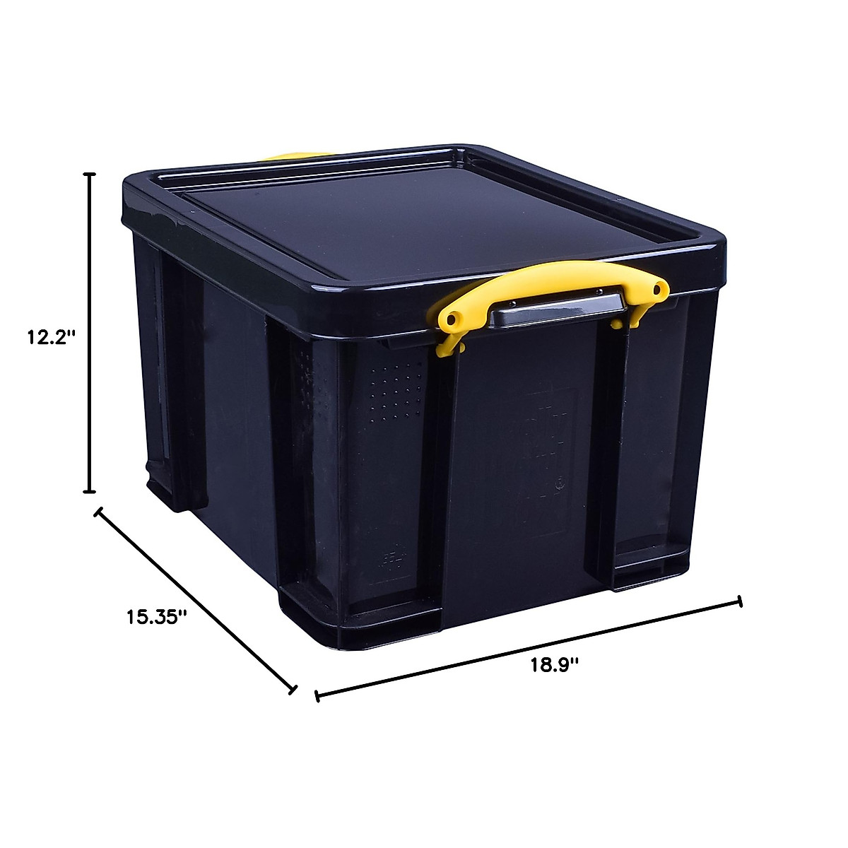 Really Useful 35L Recycled Plastic Storage Box Black 35Black R