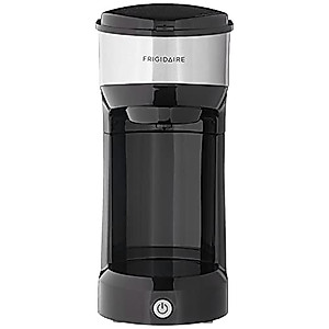 FRIGIDAIRE CULINARY CHEF 1-Cup Single Serve Retro Coffee Maker with Fast Brew Technology & Single Touch Control, Ideal for Tight Places on Countertops or Office Tables, Black