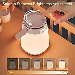 ALACRIS Bedside Lamp, Portable Nursery Night Light with Remote Control Timing and Temperature Display, Dimmable Warm Night Light for Babies Breastfeeding and Sleep Aid, Kids Alarm Clock Night Light
