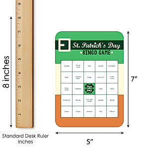 Big Dot of Happiness St. Patrick’s Day - Bar Bingo Cards and Markers - Saint Paddy’s Day Party Bingo Game - Set of 18