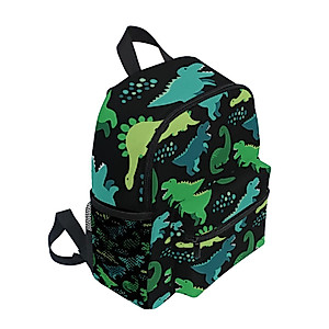 Cute Kid's Toddler Backpack Dinosaur Schoolbag for Boys Girls,Kindergarten Children Bag Preschool Nursery Travel Bag with Chest Clip(Childish Dinosaur)