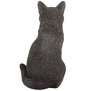 JFSM INC. 3" Black Cat Sitting Hand Painted Figurine - Cat Lover Gifts, Home Decor