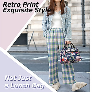 musumen Triple Insulated Lunch Bag for Women - 300D Oxford Fabric, Leak-Proof, Waterproof, and Spacious with Multiple Pockets