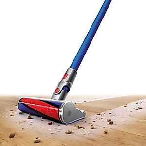 Dyson - V7 Fluffy Hardwood Cord-Free Stick Vacuum - Iron/Blue