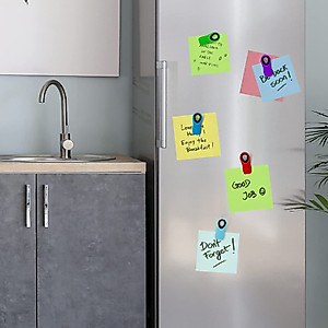 Bag Clips with Magnet, Chip Clips, Bag Clips for Food, Clips for Food Packages, 6 Pack Assorted Colors Magnetic Clips for Refrigerator, Bread Bags, Snack Bags and Food Bags