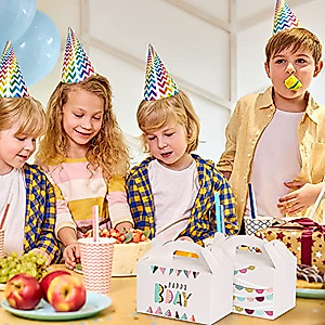 Moretoes 70 Pack White Treat Boxes Gable Boxes Party Favor Boxes Paper Gift Boxes for Birthday Party Shower 6 x 3.5 x 3.5 Inches