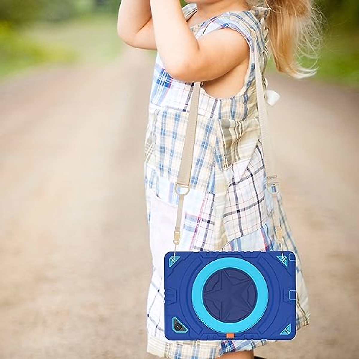 Protective Tablet PC Cover Case Hard Rugged Protective Cover Compatible with Samsung Galaxy Tab A8 Case 10.5 inch X200/X205 (2022) Tablet - Shockproof Protective Case, Carry Handle, Adjustable Shoulde