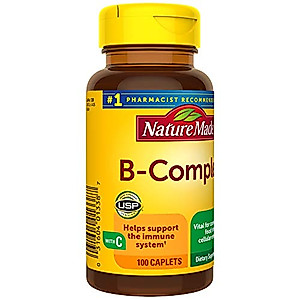 Nature Made B-Complex with Vitamin C Caplets, 100 Count (Pack of 3)