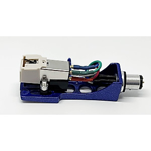 Cartridge, conical Stylus, needle with mounting bolts and Blue Headshell for Technics SL-1200, SL-1210, SL-1600, SL-1610, SL-1700, SL-235, SL-23A