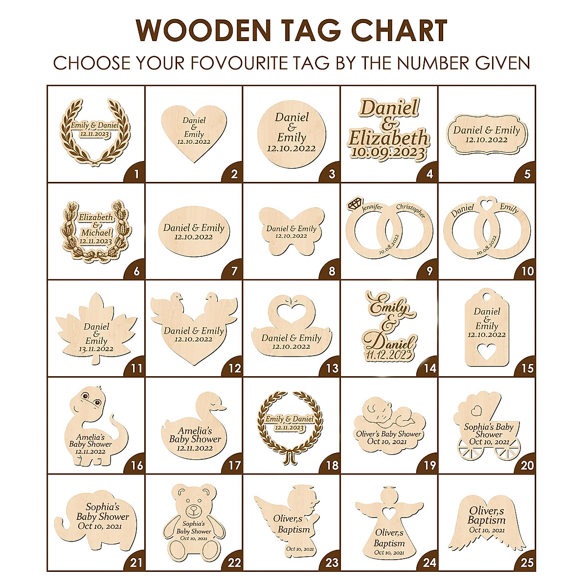 Pack of 10-15-25-35-50-100 Personalized Wood Tealight Candle Holder Custom Tealight Candle Holder Decorations Wooden Cylinder Candle Holders for Table Centerpiece (Light Brown, Party-Favor)