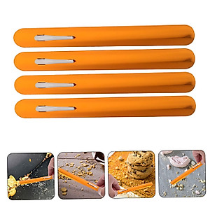 KICHOUSE 4Pcs Stainless Steel Crumb Scraper Restaurant and Kitchen Crumb Sweeper for Tabletop Cleaning Counter Crumb Scraper for Home and Commercial Use