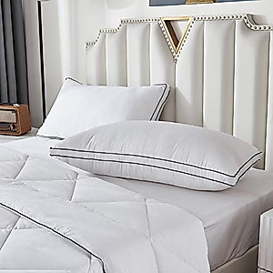 Gehannah Bed Pillows for Sleeping(2 Pack), Luxury Plush Soft Pillow with Home and Hotel, Breathable Microfiber Cover Skin-Friendly Pillows for Side Back Sleepers