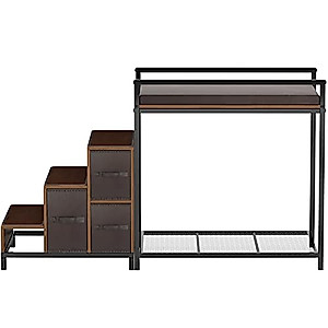 GDLF Bunk Beds Window Perch for Dogs Bedside Lounge Elevated Dog Bed Multi-Level Platform with Foam Upholstery, Non-Slip Pad and Storage