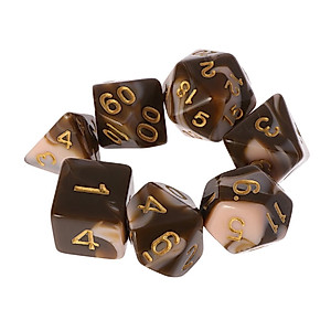 7pcs/Set Sided Dice D4 D6 D8 D10 D12 D20 for RPG Poly Game