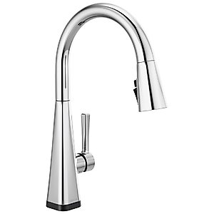 Delta Faucet Lenta Touch Kitchen Faucet Chrome, Chrome Kitchen Faucets with Pull Down Sprayer, Kitchen Sink Faucet, Touch Faucet for Kitchen Sink, Delta Touch2O Technology, Chrome 19802TZ-DST