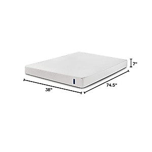 Serta - 7 inch Cooling Gel Memory Foam Mattress, Twin Size, Medium-Firm, Supportive, CertiPur-US Certified, 100-Night Trial - for Ewe, White
