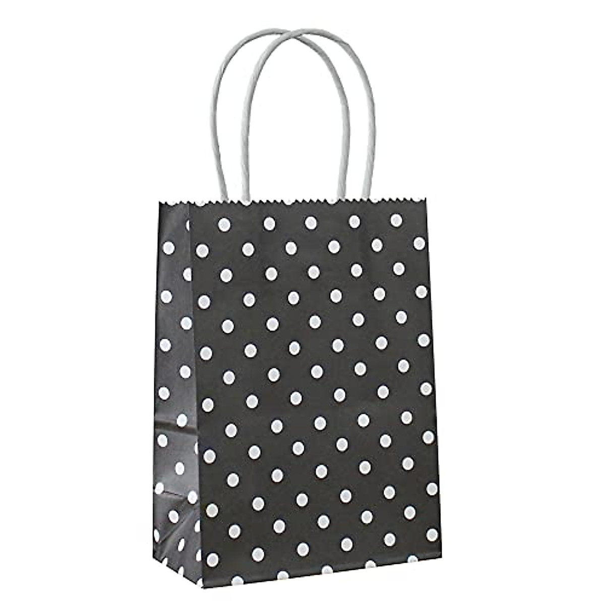 ADIDO EVA 25 PCS Gift Bags Mini Black Paper Bags with Handles for Party Supplies (6 x 4.3 x 2.3 In)