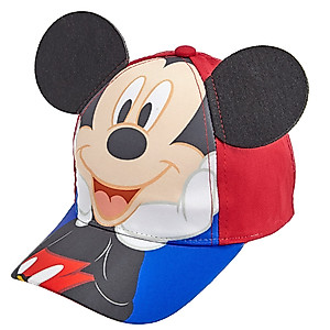 Disney Baby Boys Mickey Mouse Red and Blue Cotton Baseball Cap - Age 12-24 Months